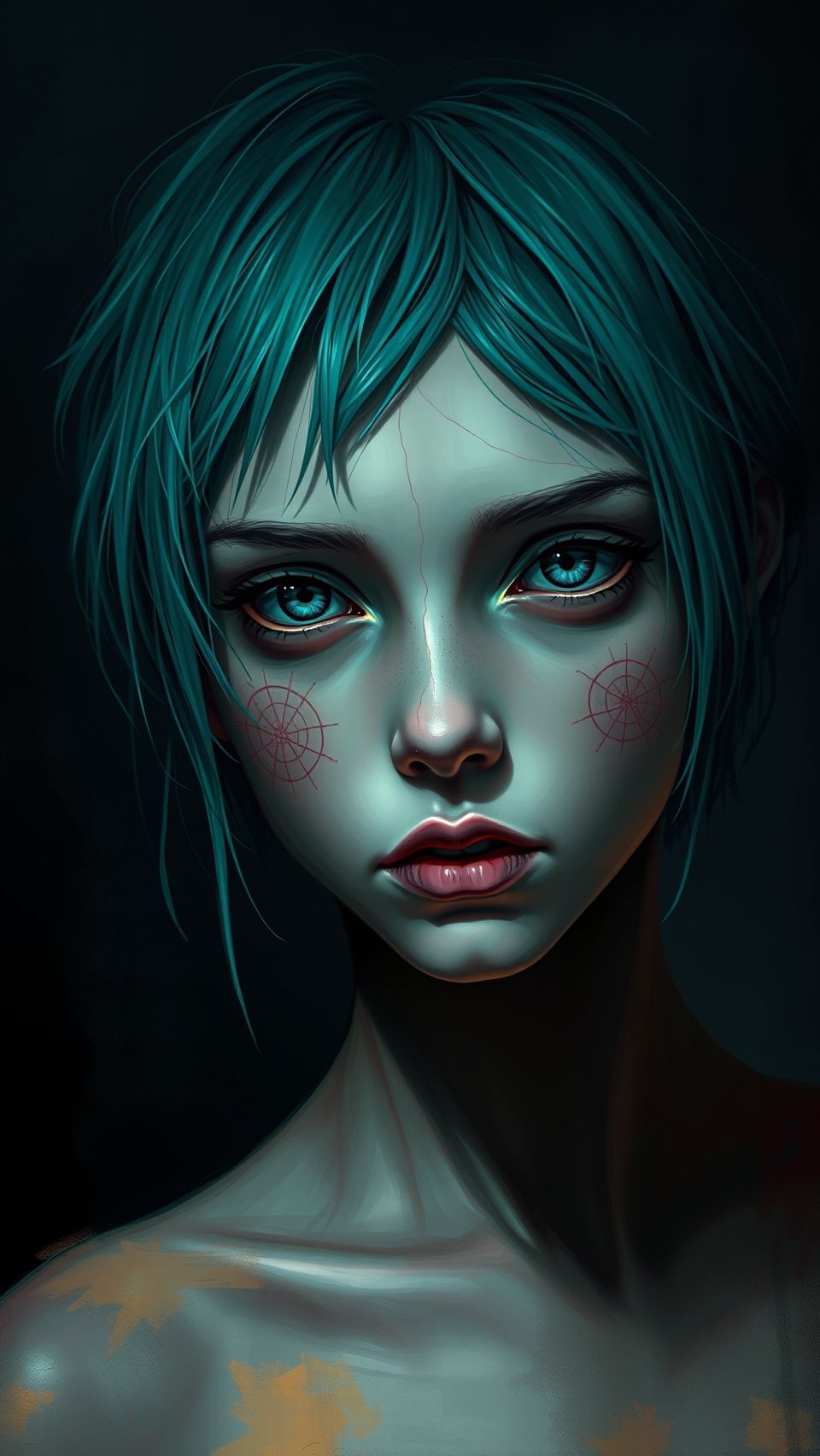 **Descriptors:** - Expanded description = Close up portrait of a nude ...